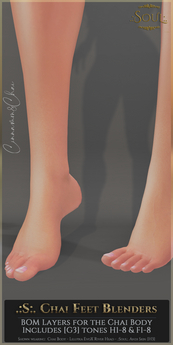 Second Life Marketplace - .:S:. [G3] Chai Feet Blenders